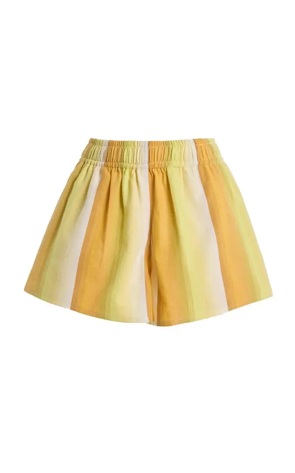 MARRAKSHI LIFE The High-waisted Cotton Shorts - Yellow