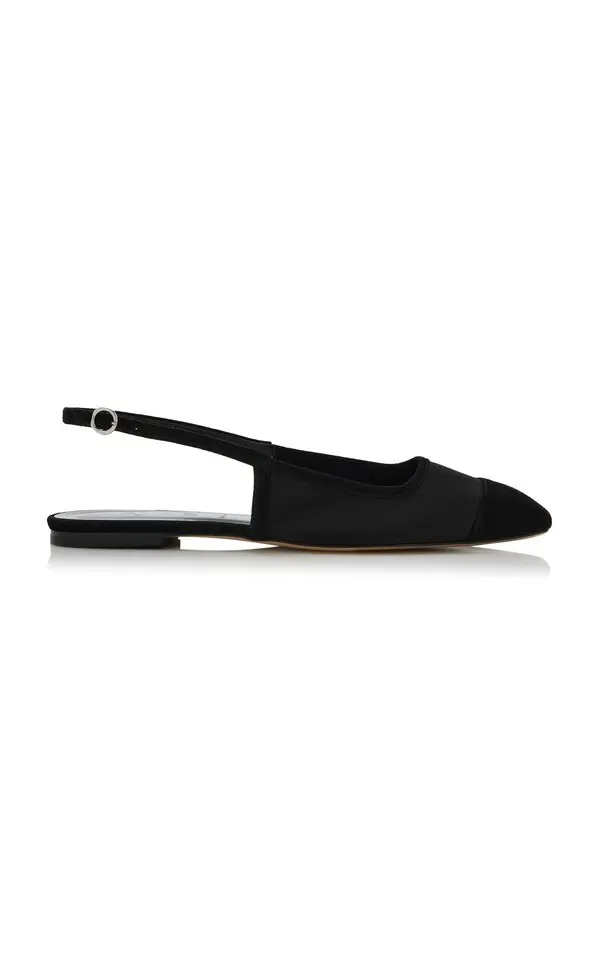 AeydĒ Geraldine Slingback Flats - Black
