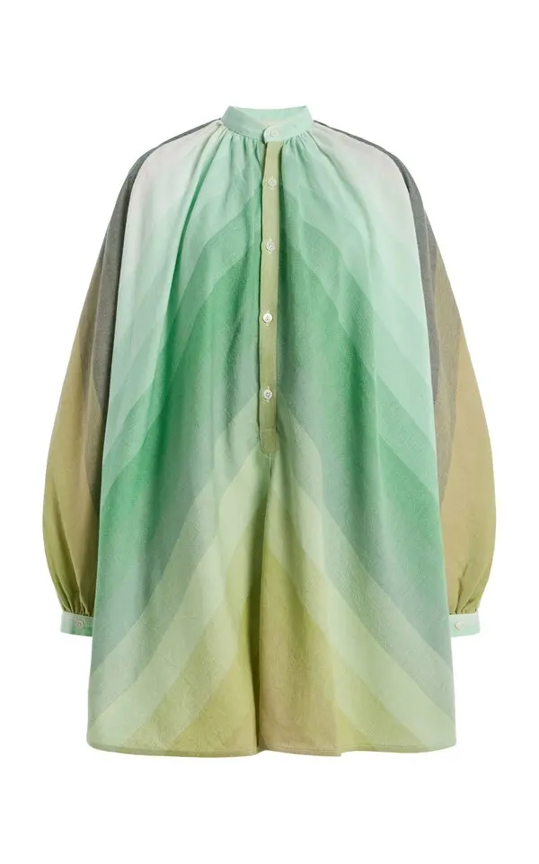 MARRAKSHI LIFE The Touareg Cotton Tunic - Green