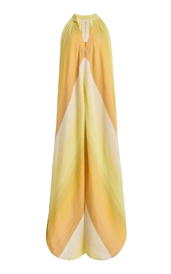 MARRAKSHI LIFE Halter Cotton Dress - Yellow