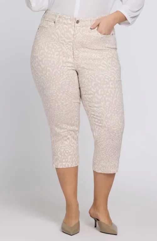 NYDJ Marilyn Crop Straight Leg Jeans - Snow Leopard