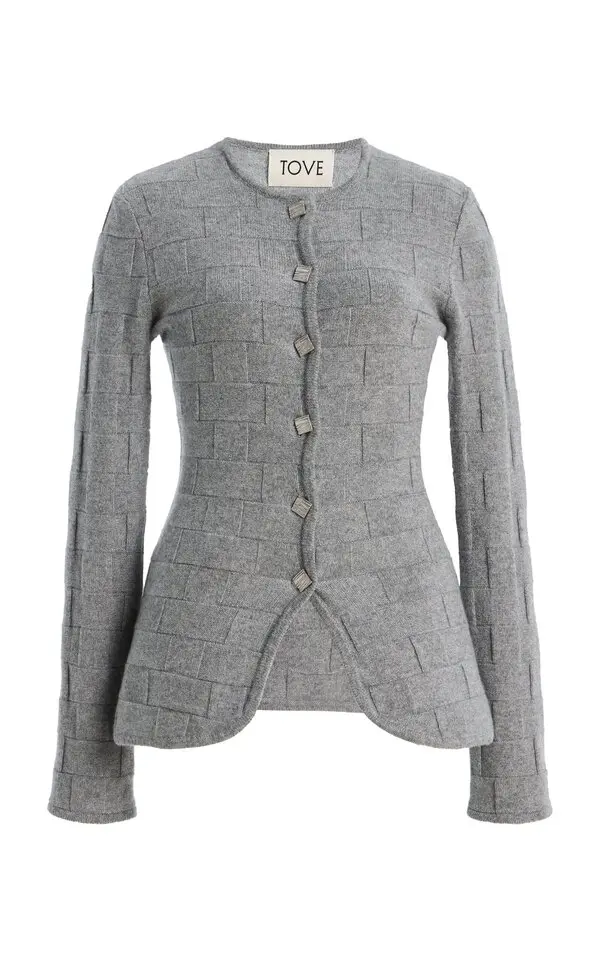 Tove Uma Knit Cashmere Jacket - Grey