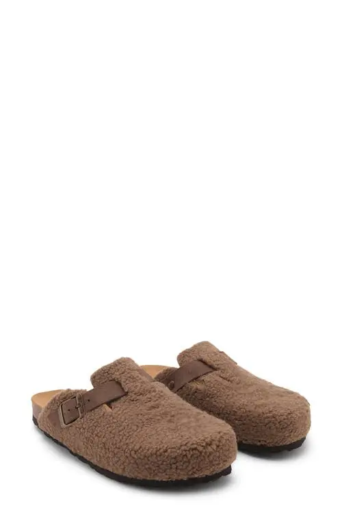 Mango Faux Shearling Clogs