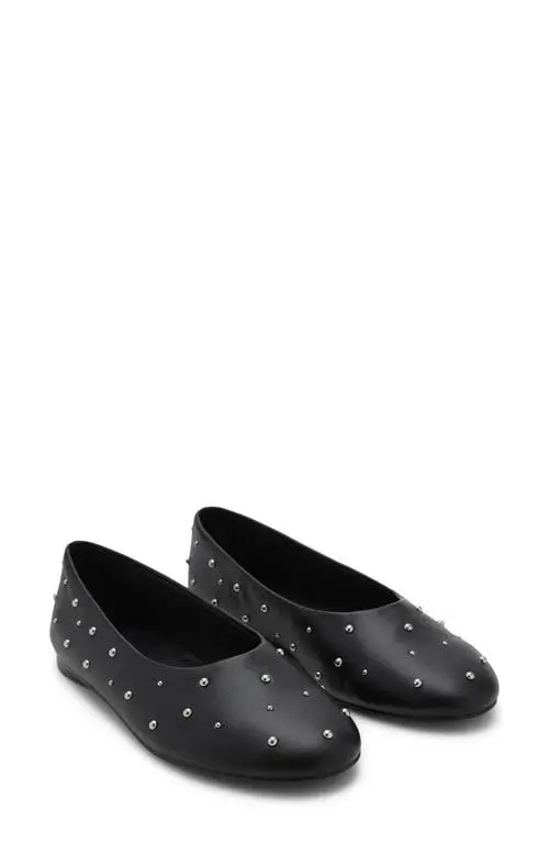 Mango Studded Ballet Flats