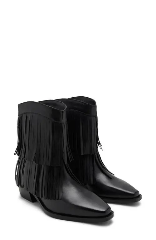 Mango Fringe Bootie