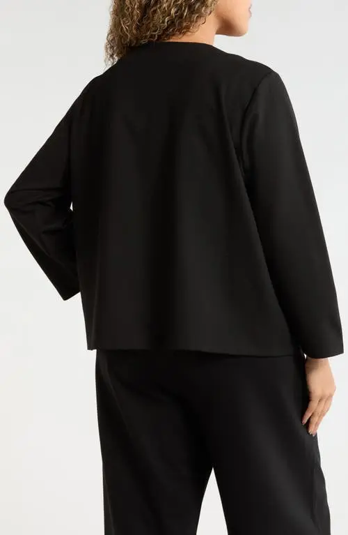 Eileen Fisher Collarless Zip Jacket