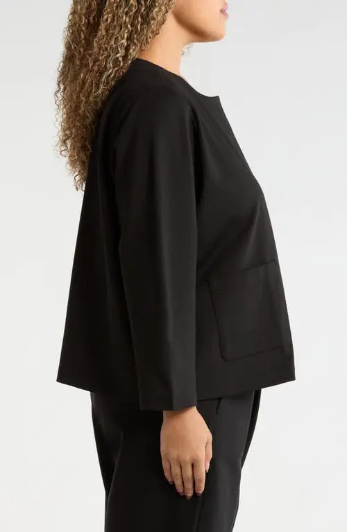 Eileen Fisher Collarless Zip Jacket