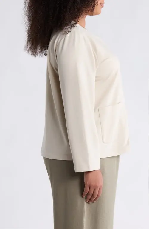 Eileen Fisher Collarless Zip Jacket