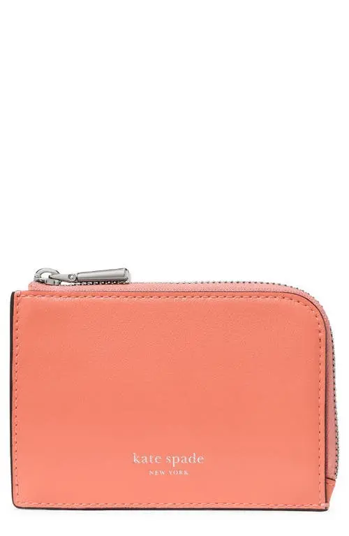 Kate Spade New York Mini Smooth Leather Zip Card Case - Melon Ball