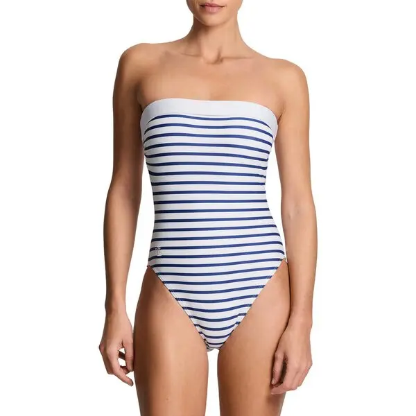 Ralph Lauren Modern Stripe One-piece Swimsuit - Seaside Stripe