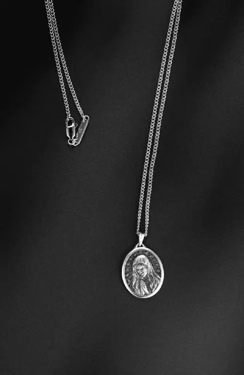 VINCERO Virgin Mary Sterling Pendant Necklace