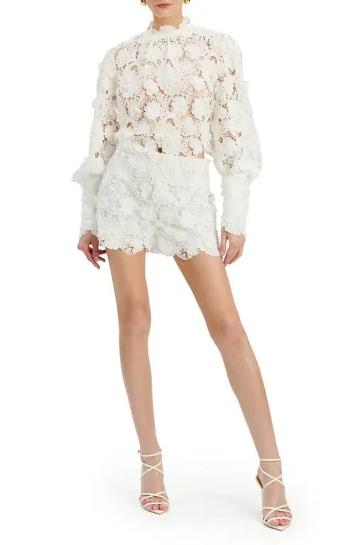 Bardot Amyra Lace High-waist Shorts