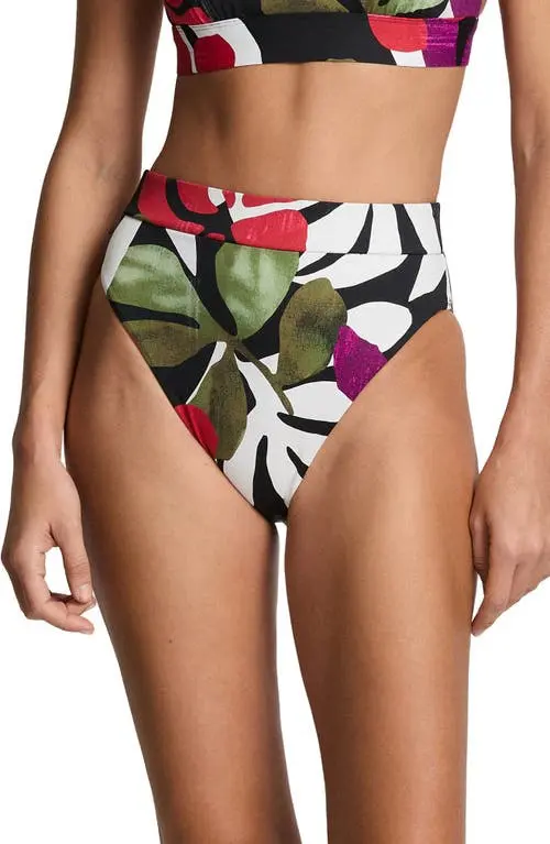 Ralph Lauren Banded High-waist Bikini Bottom - Multi White