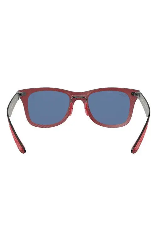 Ray-ban 52mm Square Sunglasses - Carbon/allutex Red/blue