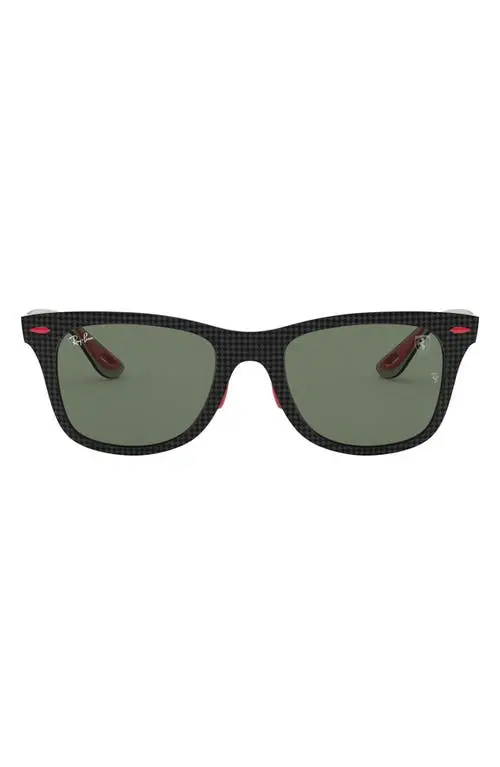 Ray-ban 52mm Square Sunglasses - Carbon/matte Allutex/green