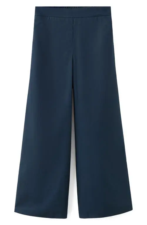 Mango Wide Leg Cotton Pants