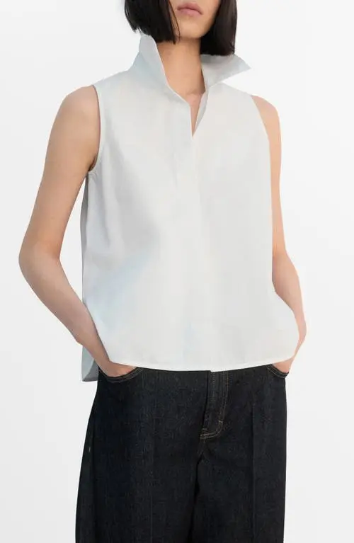 Mango Sleeveless Cotton Shirt