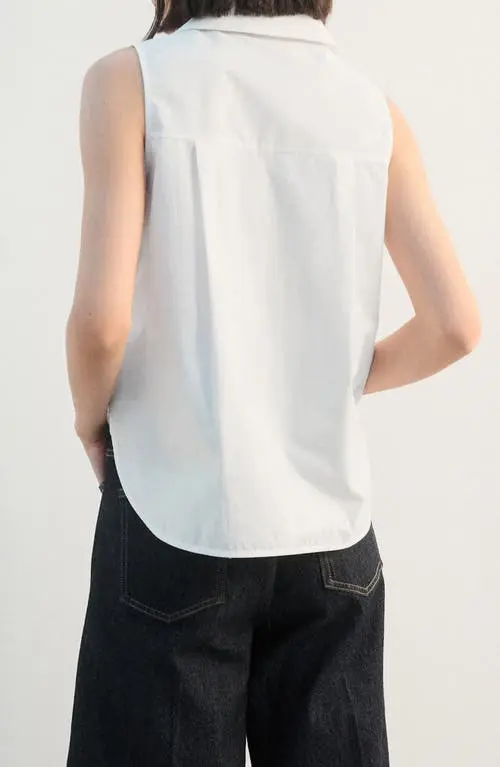 Mango Sleeveless Cotton Shirt