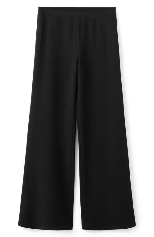 Mango Elastic Waist Straight Leg Suit Pants