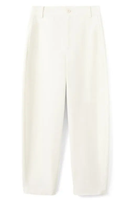 Mango Straight Leg Cotton Trousers