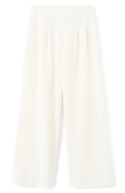 Mango Pleated Straight Leg Trousers