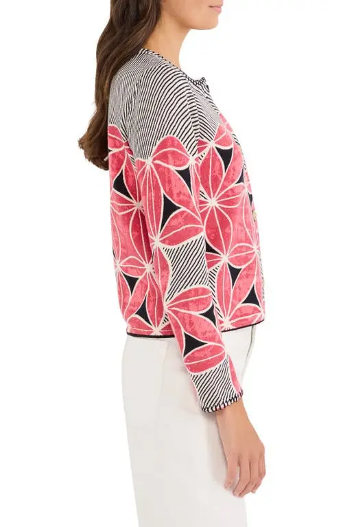 NIC+ZOE Floral Print Cardigan