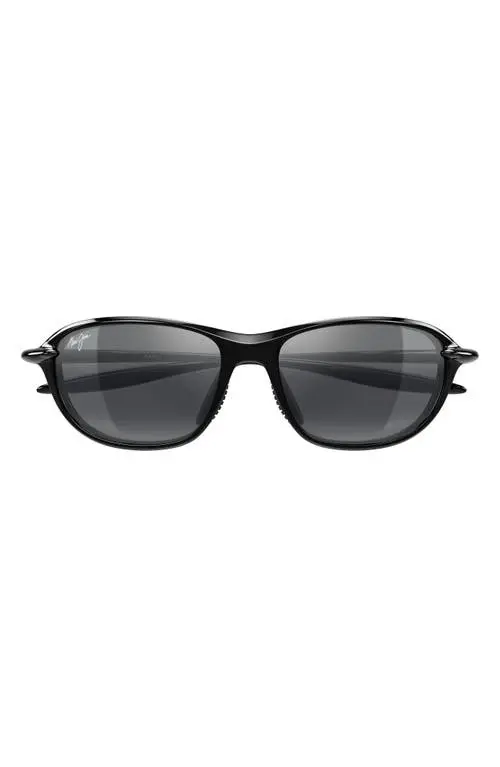 Maui Jim 62mm Polarized Oval Sunglasses - Black
