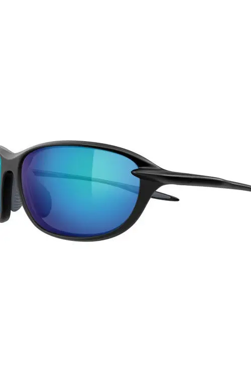 Maui Jim 62mm Polarized Oval Sunglasses - Black/dark Blue