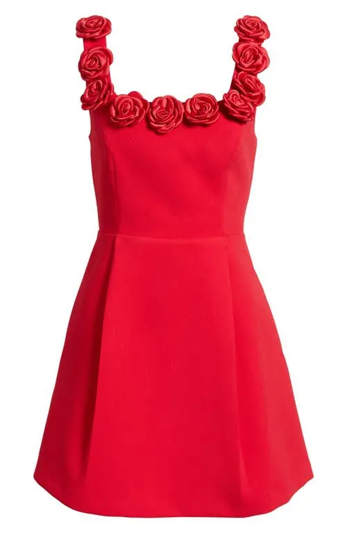 LUCY PARIS Rosette Trim Cocktail Minidress