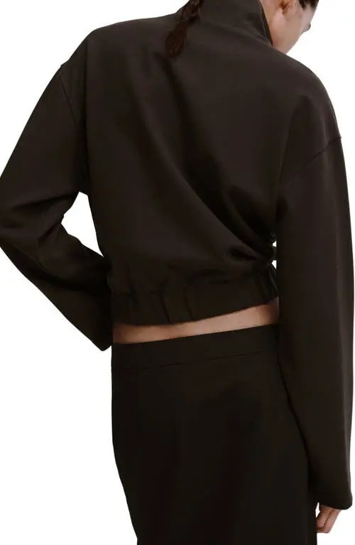 Mango Stripe Front Zip Jacket