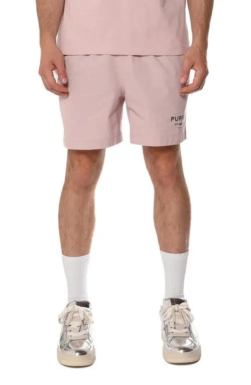 PURPLE BRAND Water Repellent Drawstring Shorts - Pink