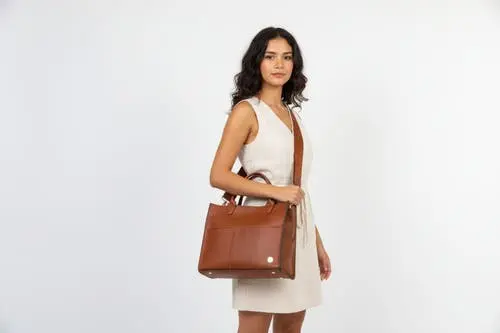 EVA INNOCENTI Sienna Mini Tote Bag - Medium Brown