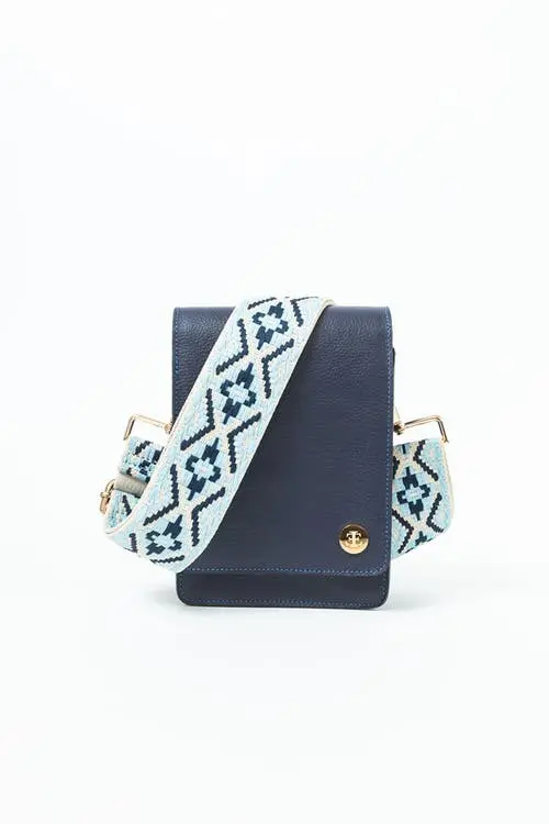 EVA INNOCENTI Cami 2.0 Crossbody Bag In Nappa Leather - Navy