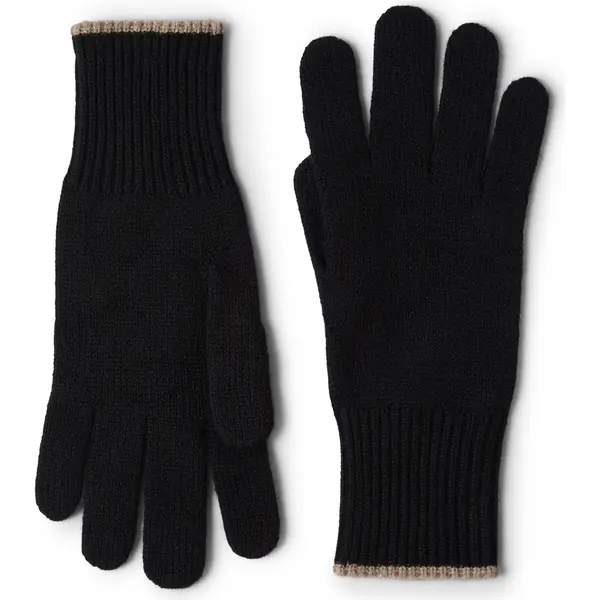 Brunello Cucinelli Cashmere Knit Gloves - Black