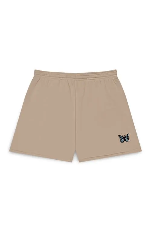 DALIX Butterfly Jogger Sweatshorts - Tan