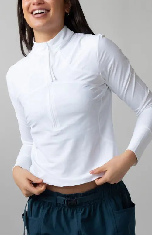 NANI Cropped Half-zip Rashguard - Vanilla