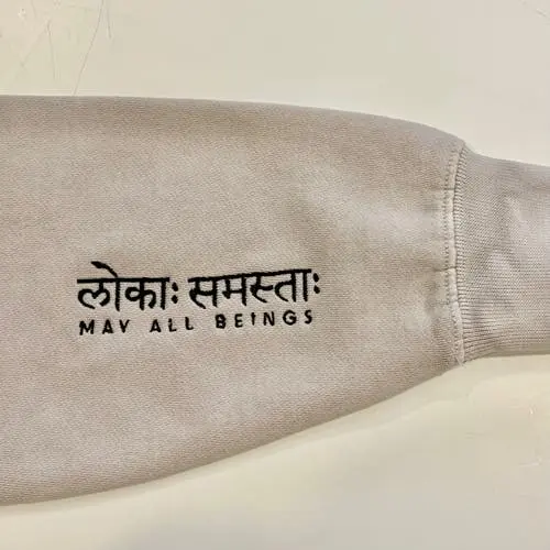 CONSCIOUS INK May All Beings Be Happy And Free" Sweatshirt With Manifestation Kit