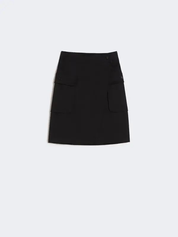 Max Mara Stretch Cotton Wrap Mini Skirt