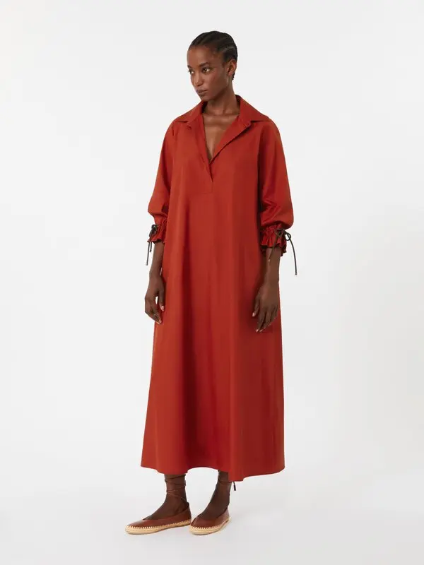 Max Mara Oversized Cotton Poplin Maxi Dress