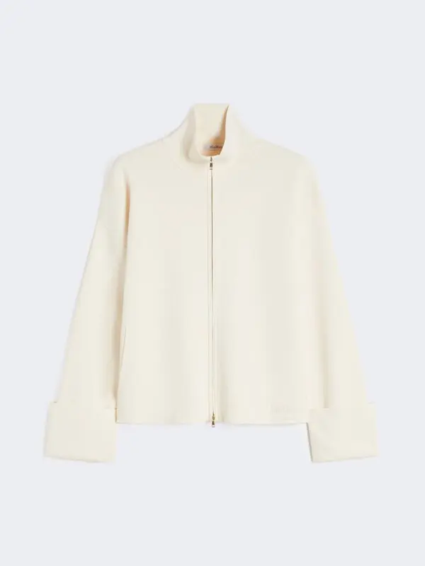 Max Mara Viscose Crêpe Yarn Interlock Stitch Knit Cardigan - Ivory