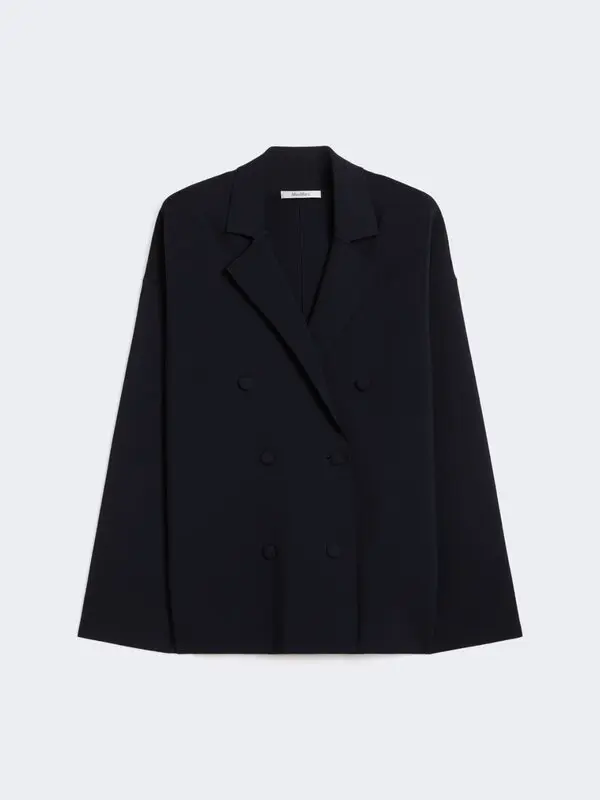 Max Mara Double-breasted Viscose Crêpe Jacket - Ultramarine