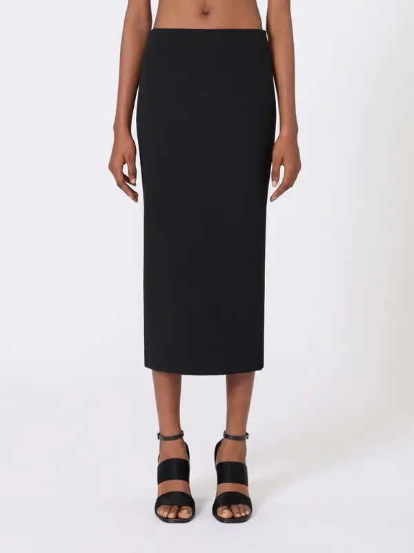 Max Mara Compact Crêpe Jersey Midi Skirt
