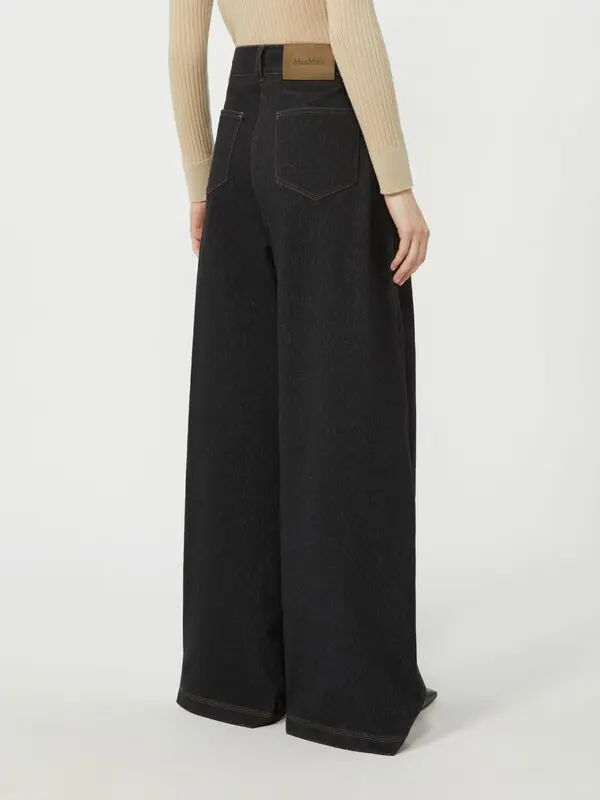 Max Mara Denim-effect Jersey Five-pocket Trousers