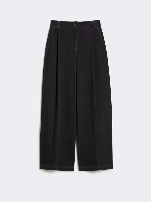 Max Mara Denim-effect Jersey Five-pocket Trousers