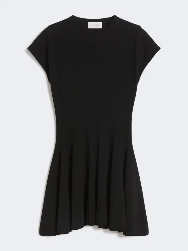 Max Mara Knit Fit And Flare Dress - Black | Editorialist