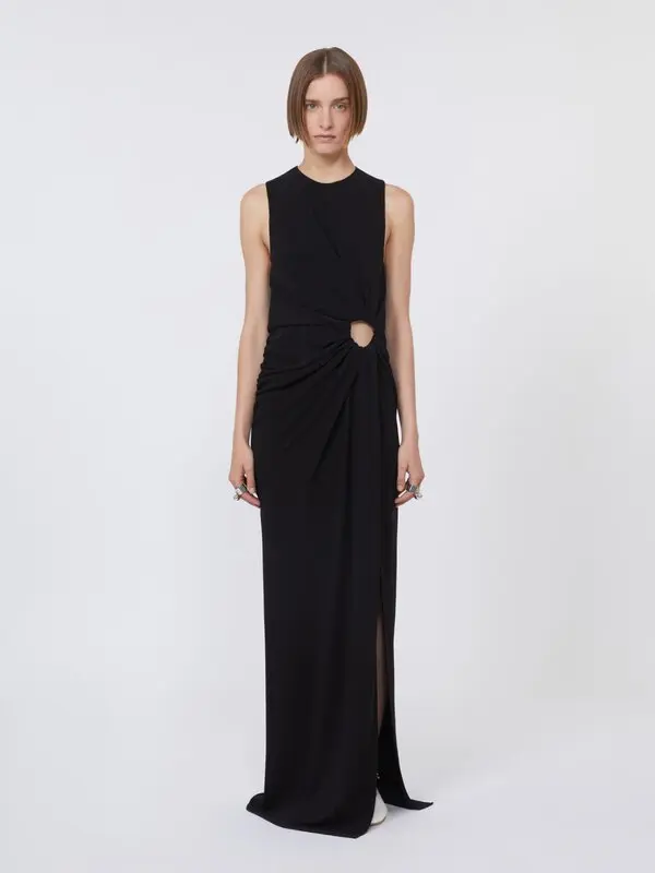 Max Mara Sleeveless Stretch Jersey Draped Dress