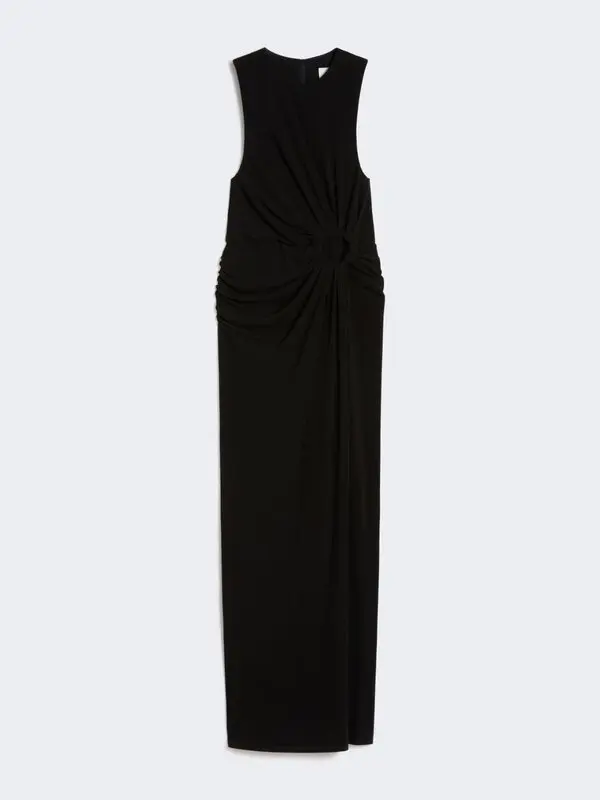 Max Mara Sleeveless Stretch Jersey Draped Dress