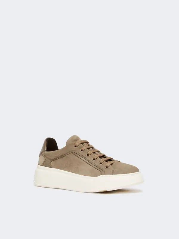 Max Mara Suede Urban Sneakers - Mud