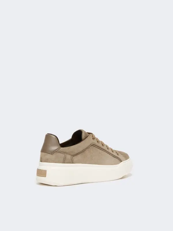 Max Mara Suede Urban Sneakers - Mud