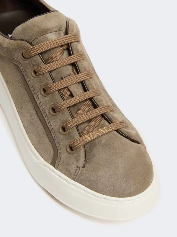 Max Mara Suede Urban Sneakers - Mud
